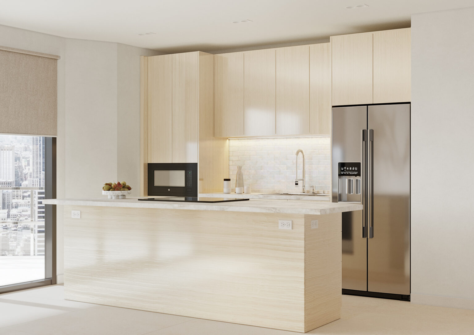 Luxury Condo Kitchen - Kinon Surface Design Inc.