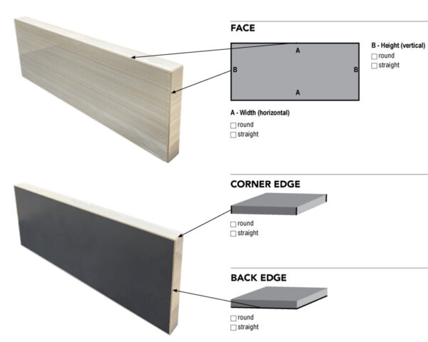 CUSTOM FABRICATED PANELS, DOORS, & DRAWER FACES - Kinon Surface Design Inc.