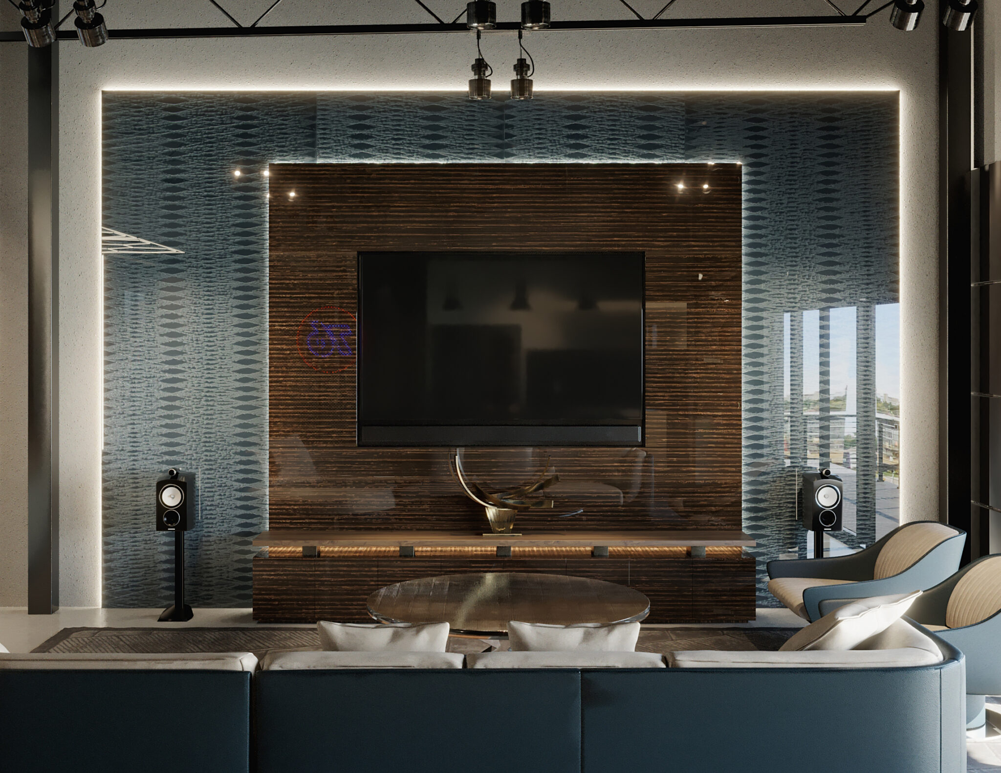 Noah XL TV Wall Unit - Kinon Surface Design Inc.