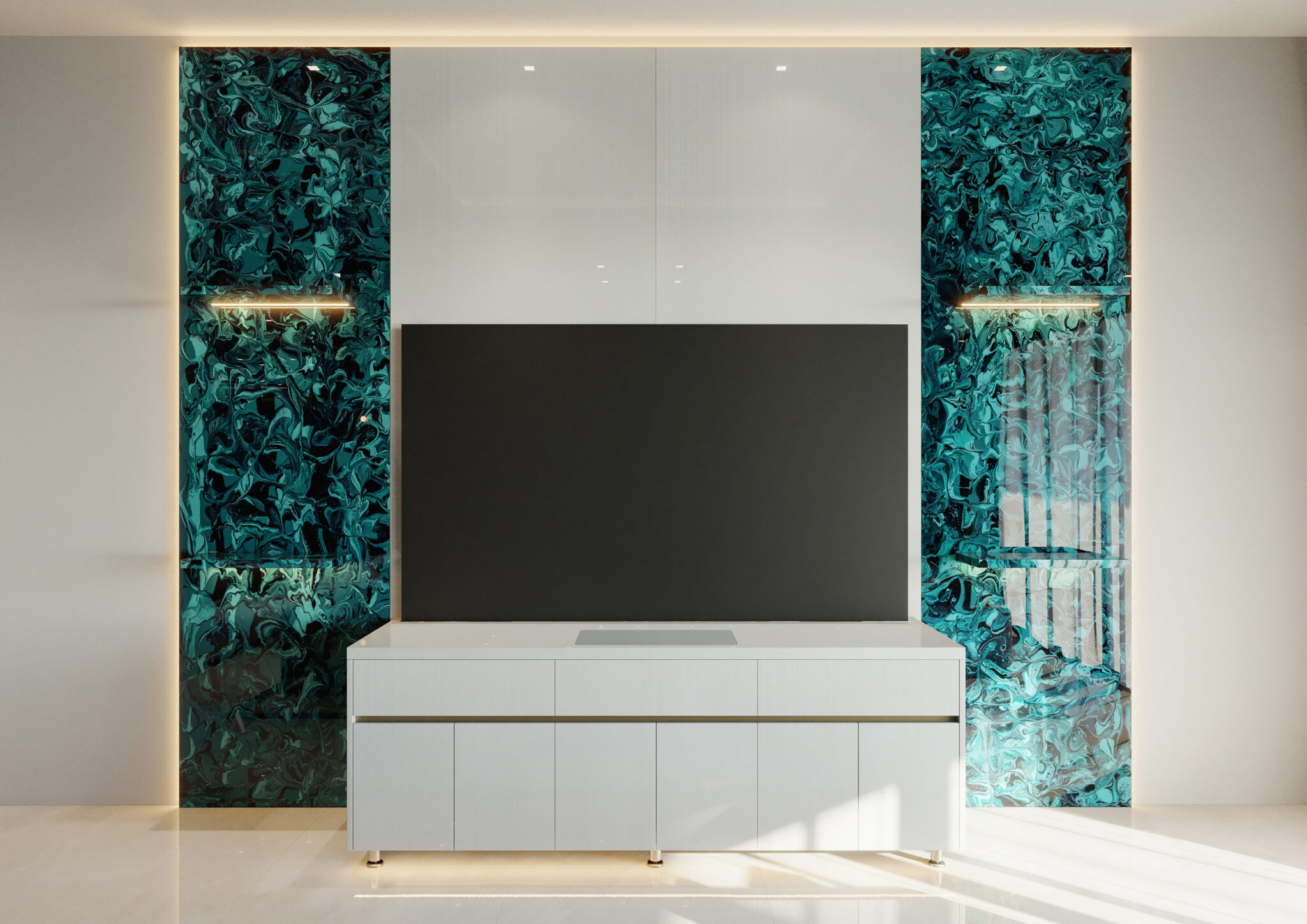 Monica TV Wall Unit - Kinon Surface Design Inc.